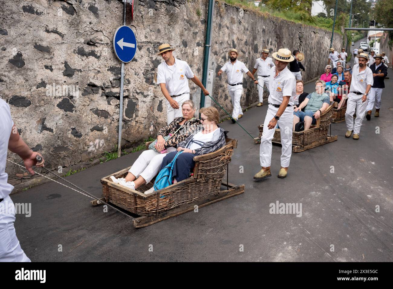 'Carreiros', the drivers of Funchal's famous 'Carreiros de Monte ...