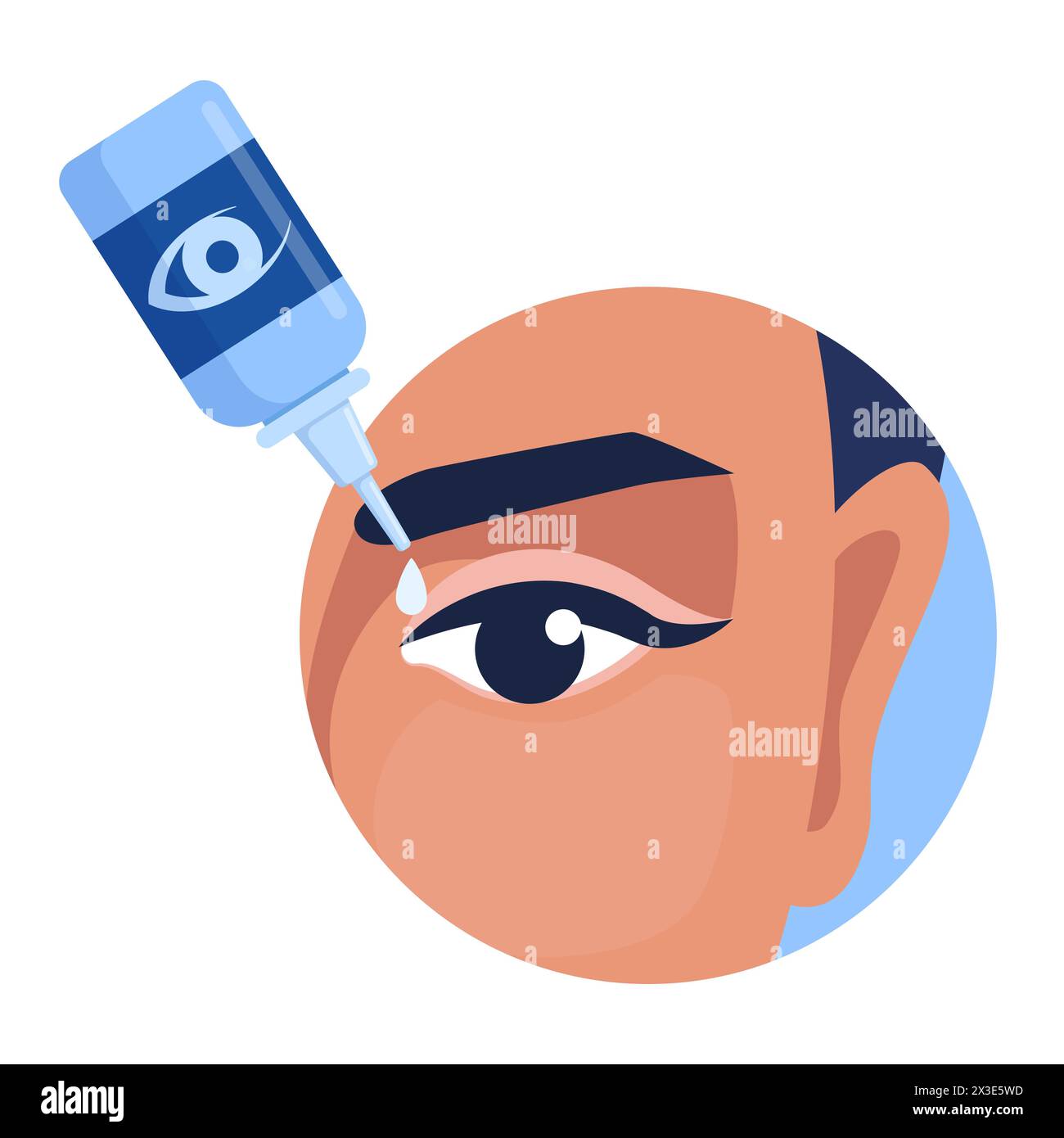 Woman putting eye drops Stock Vector Images - Alamy