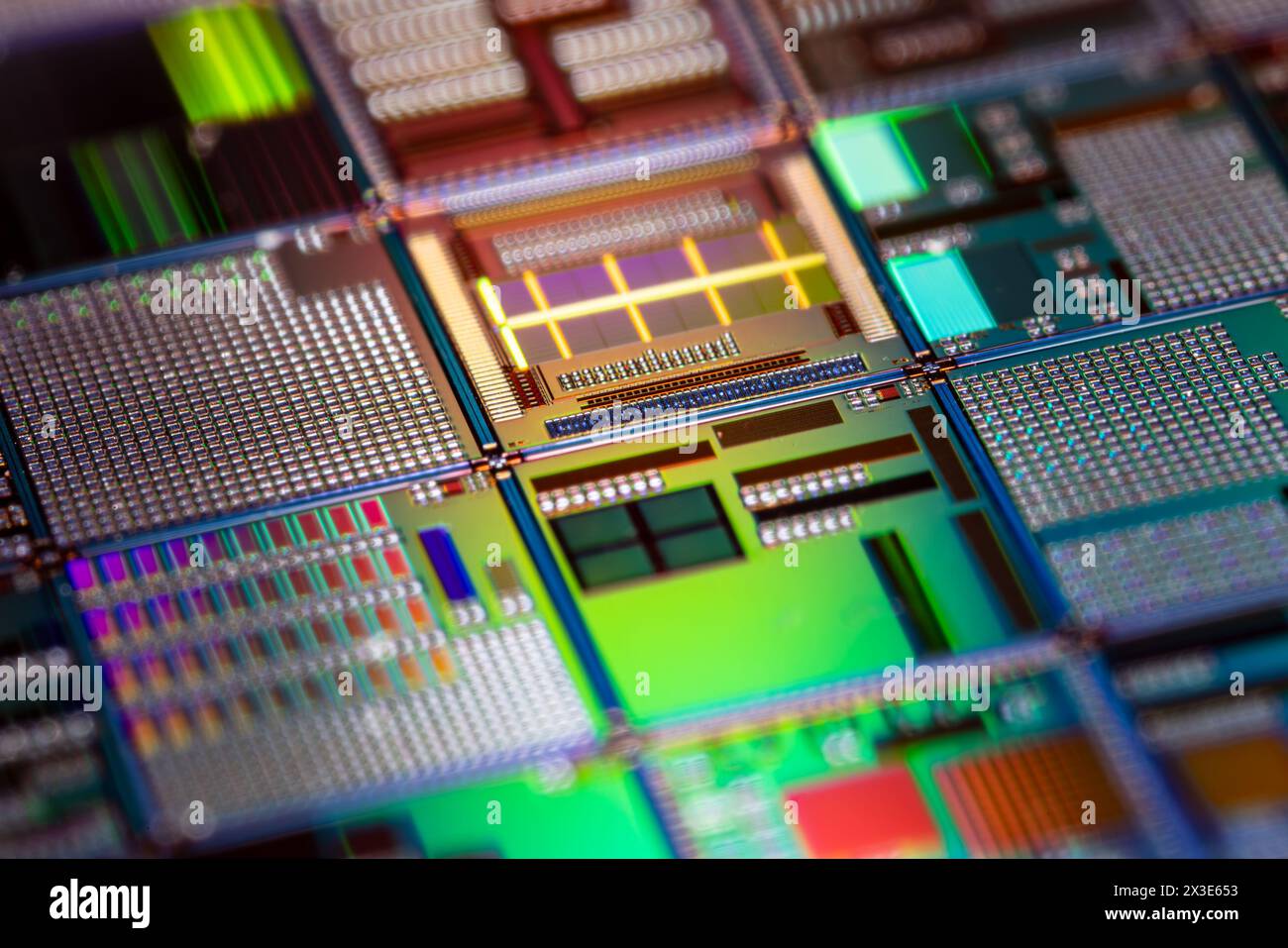 Silicon semiconductor wafer close-up. In electronics, a wafer also ...