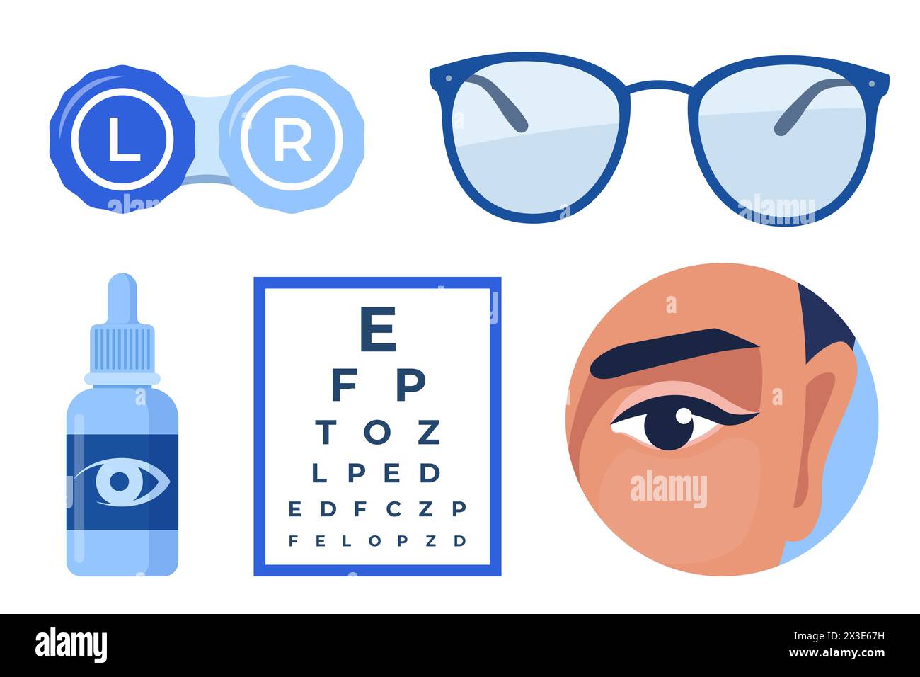 Glasses lenses optometry Stock Vector Images - Alamy