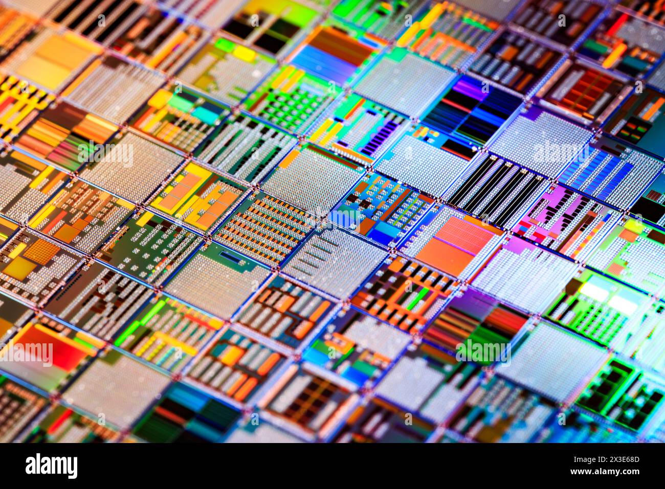 Silicon semiconductor wafer close-up. In electronics, a wafer also ...