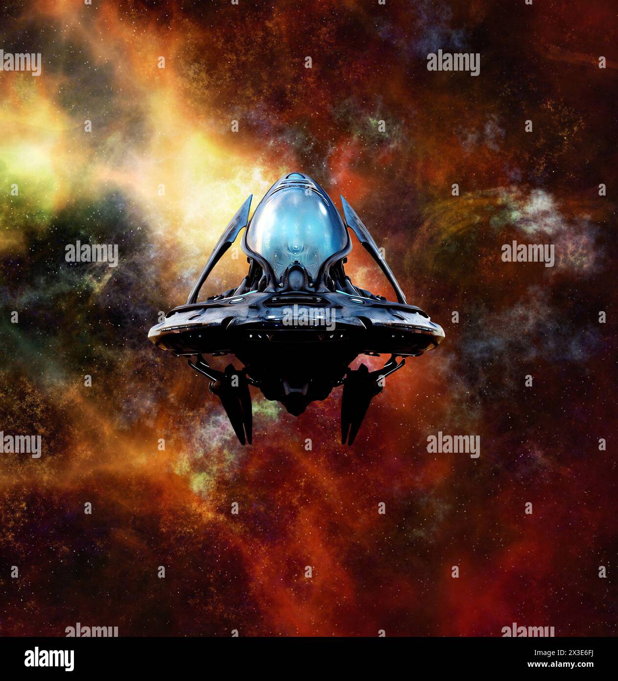 spaceship alien traveling across the universe Stock Photo - Alamy