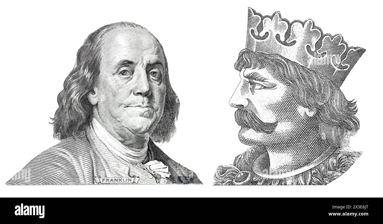 Benjamin Franklin cut on new 100 dollars banknote and Boleslaus I the ...