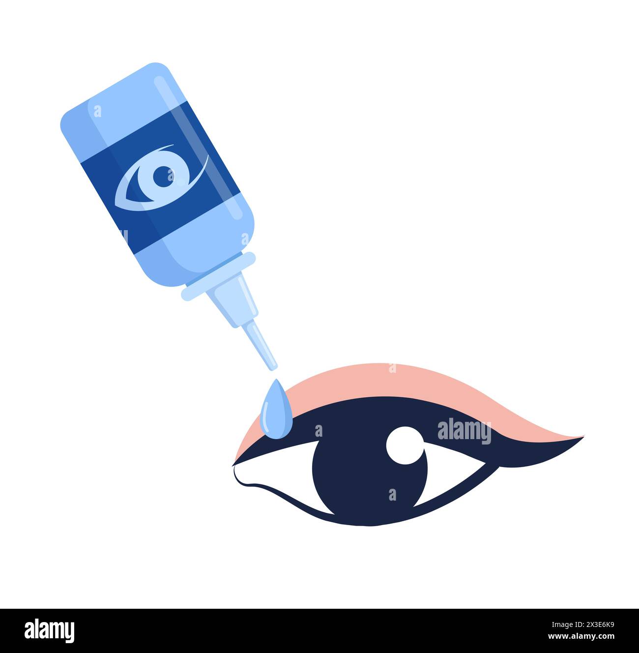 Young woman's eye and medical drops putting to eye. Healthcare and eyes ...