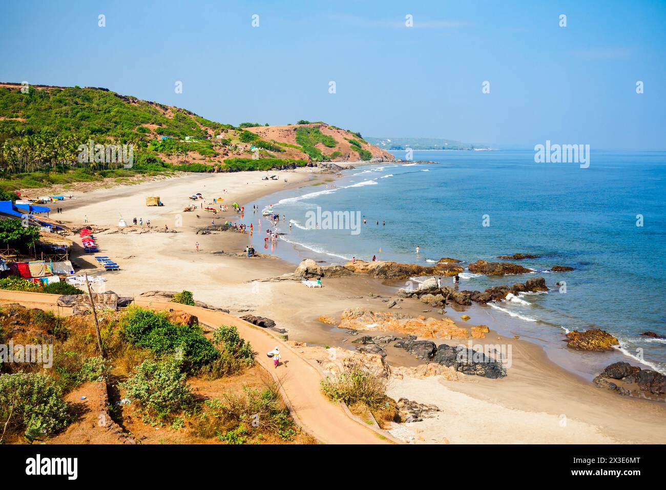 Beautiful vagator beach aerial view hi-res stock photography and images ...
