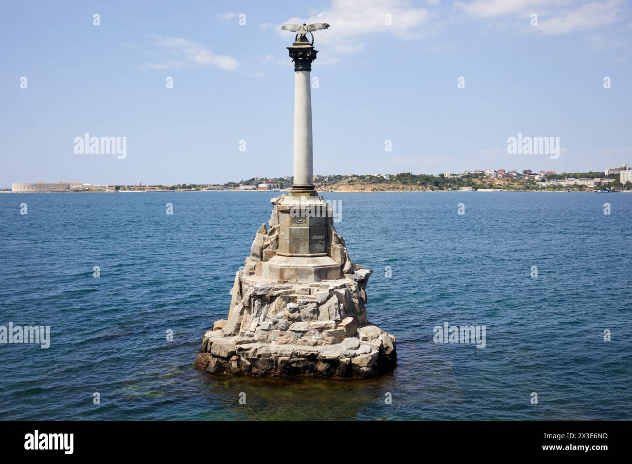 SEVASTOPOL, CRIMEA - JUN 10, 2018: Monument to the Sunken Ships ...