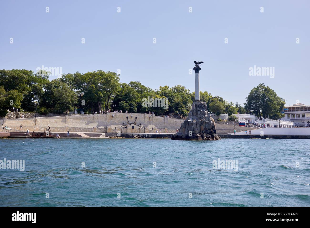 SEVASTOPOL, CRIMEA - JUN 10, 2018: Monument to the Sunken Ships in ...