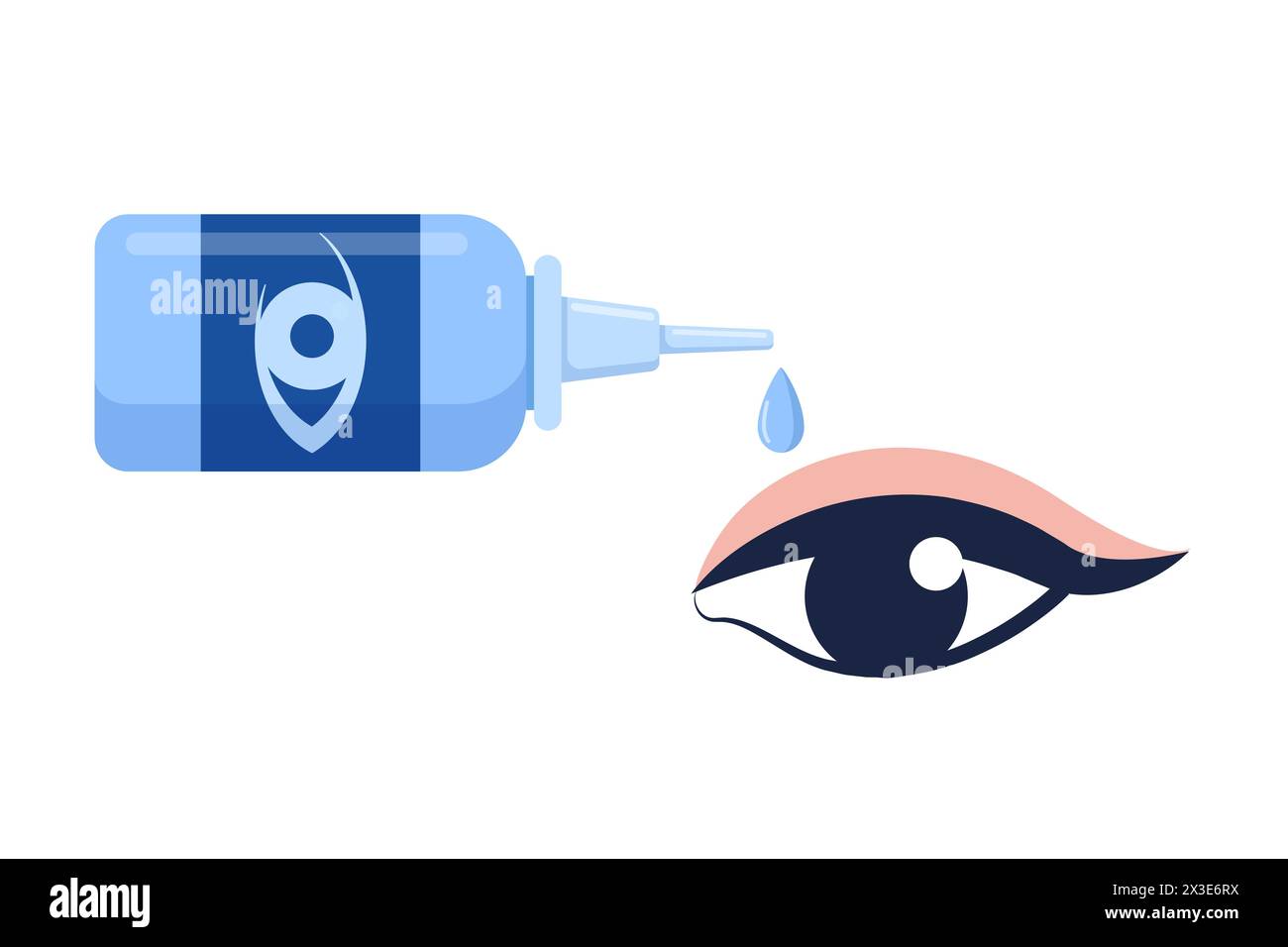 Young woman's eye and medical drops putting to eye. Healthcare and eyes ...