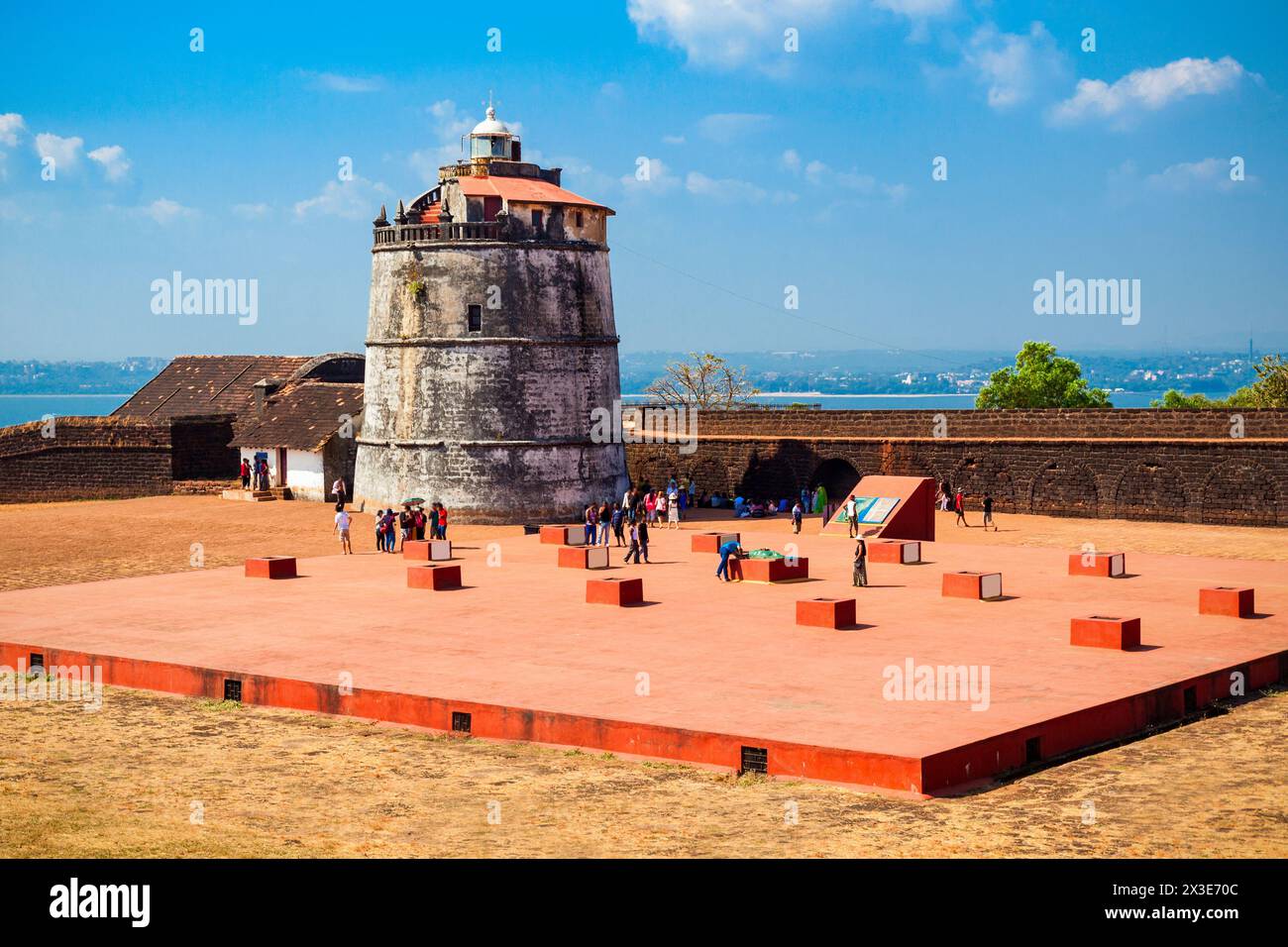 Fort Aguada and its lighthouse is a portuguese fort standing on ...