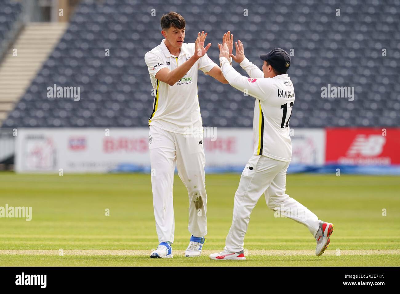 Bristol, UK, 26 April 2024. Gloucestershire's Dominic Goodman ...