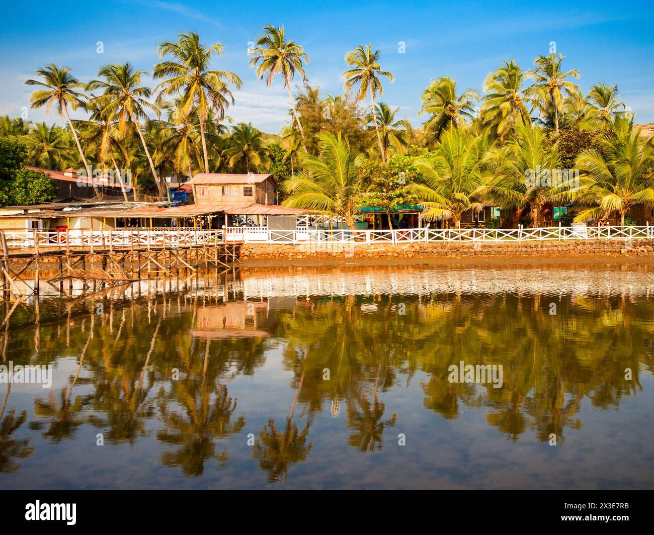 Resort huts on Mandrem beach in north Goa, India Stock Photo - Alamy