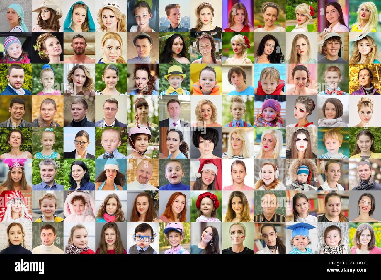 Different faces collage hi-res stock photography and images - Alamy
