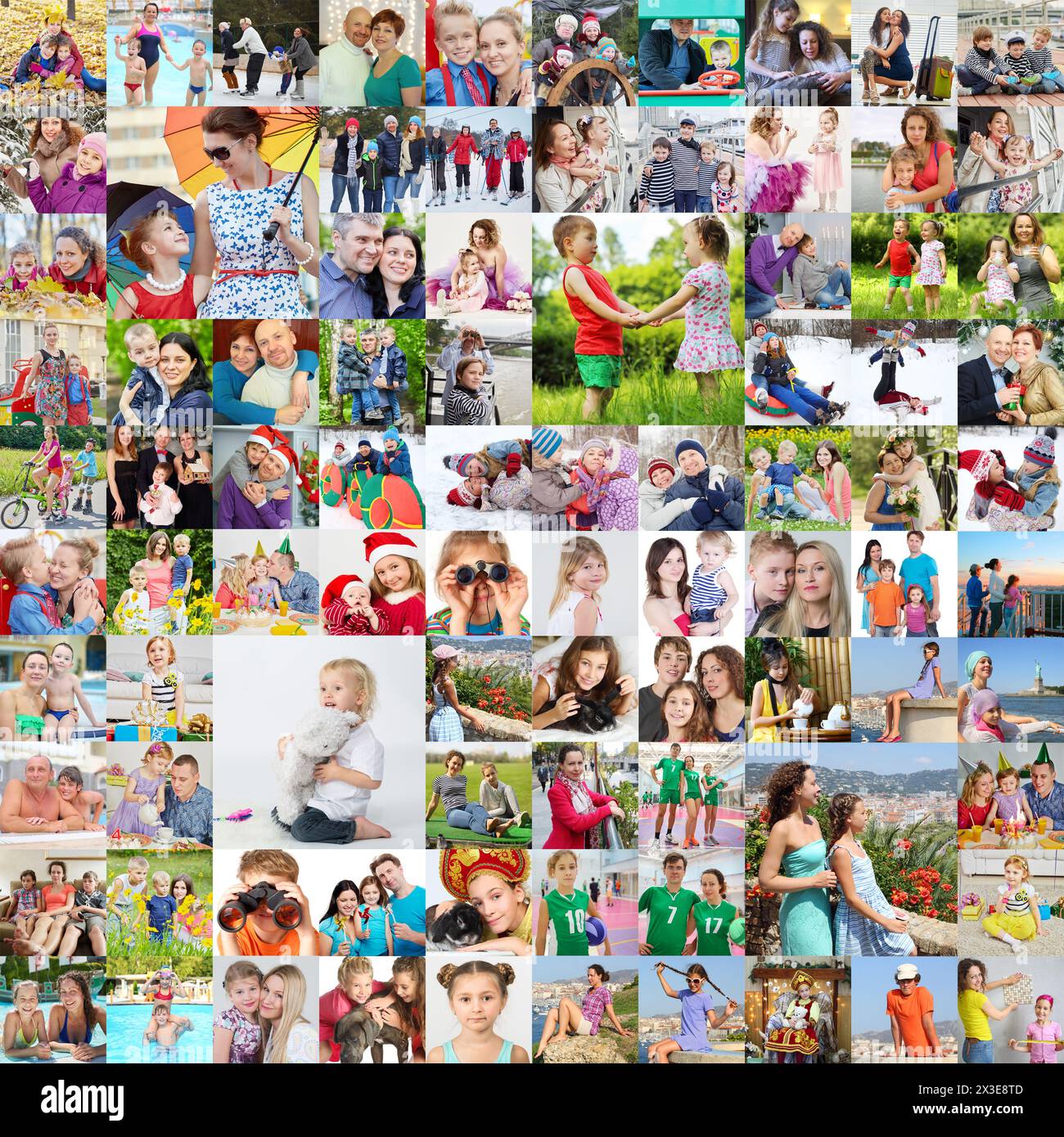 Collage diverse faces expression hi-res stock photography and images ...