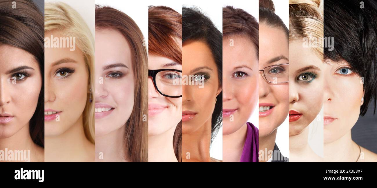 Different faces collage hi-res stock photography and images - Alamy