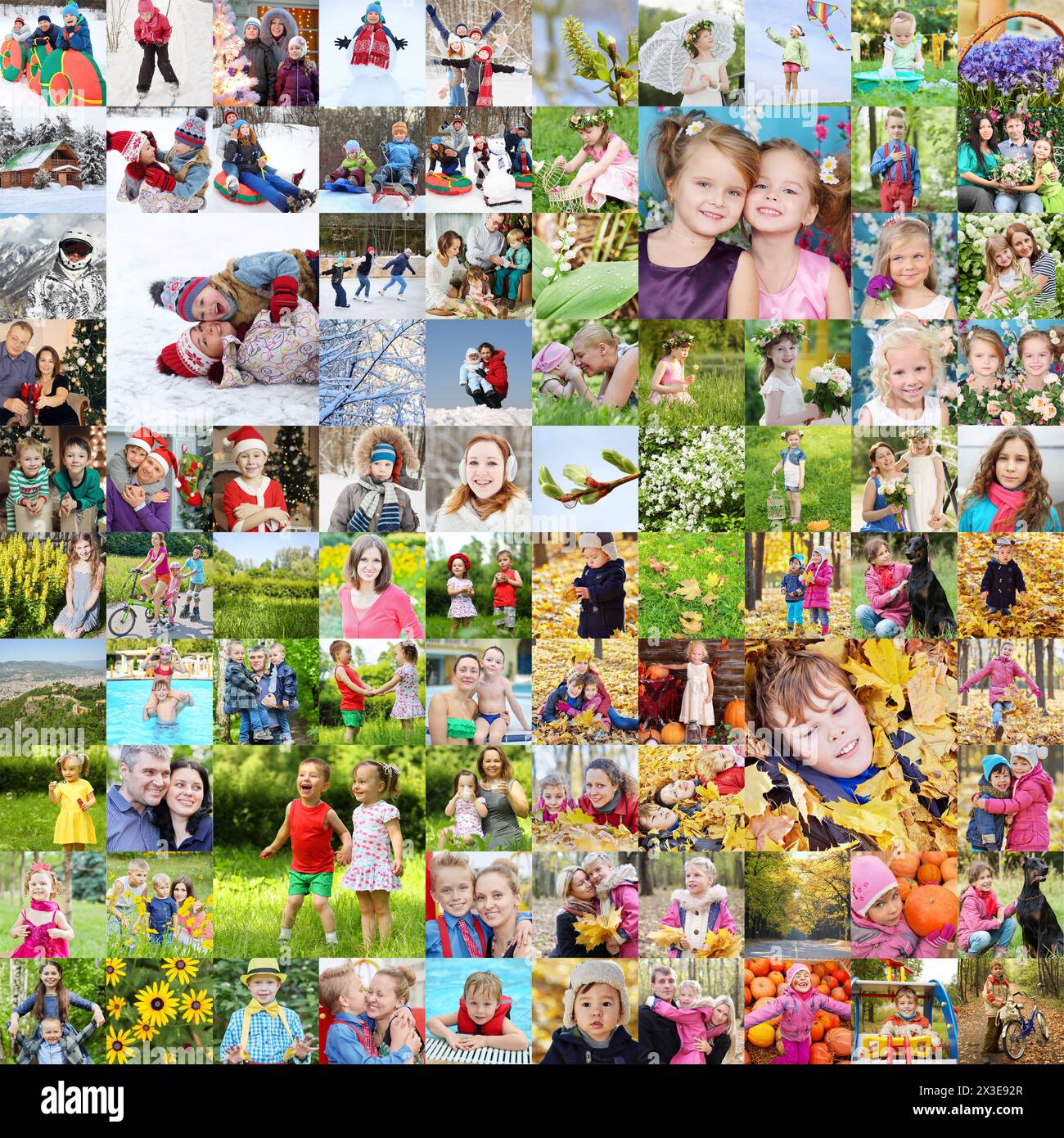 Collage diverse faces expression hi-res stock photography and images ...