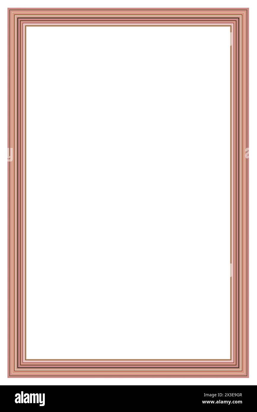 Vertical frame for photo and design with aspect ratio 2 to 3 on a white ...