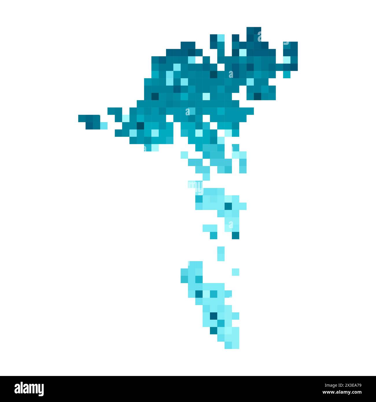 Vector isolated geometric illustration with simple icy blue shape of ...