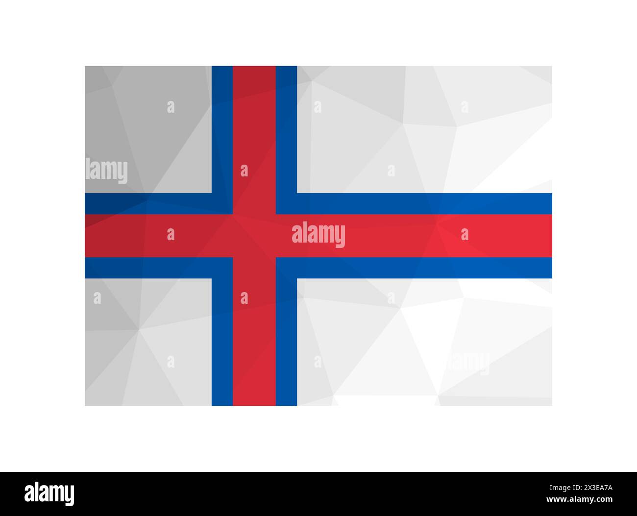 Vector illustration. Official ensign of Faroe Islands. National flag ...