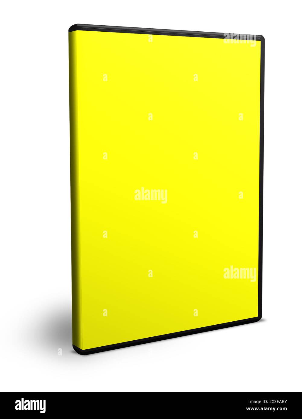DVD box blank template yellow for presentation layouts and design. 3D ...