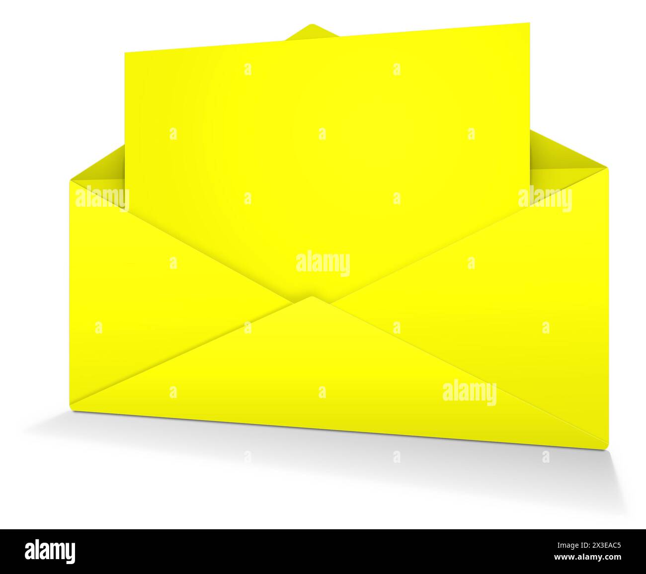Yellow Postal envelope blank template for presentation layouts and ...