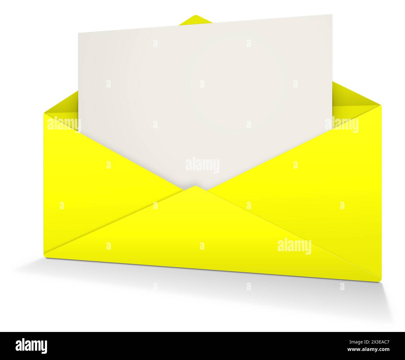 Yellow Postal envelope blank template for presentation layouts and ...