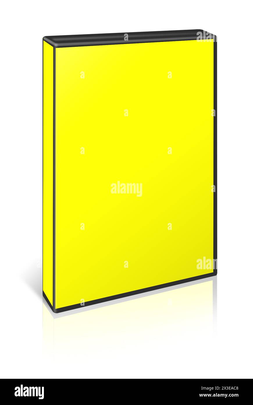 DVD box blank template yellow for presentation layouts and design. 3D ...