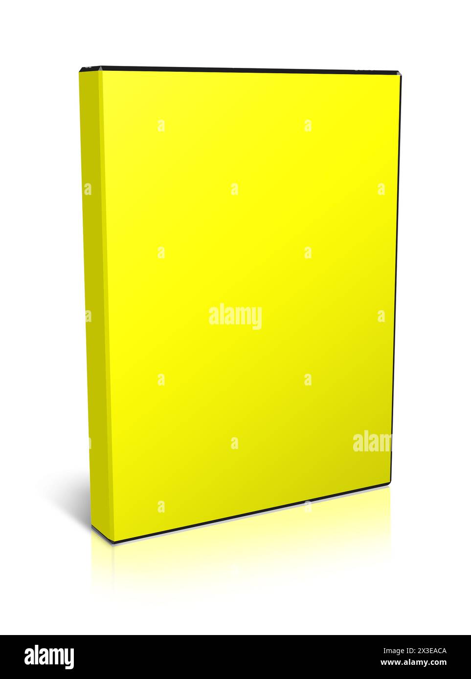 DVD box blank template yellow for presentation layouts and design. 3D ...
