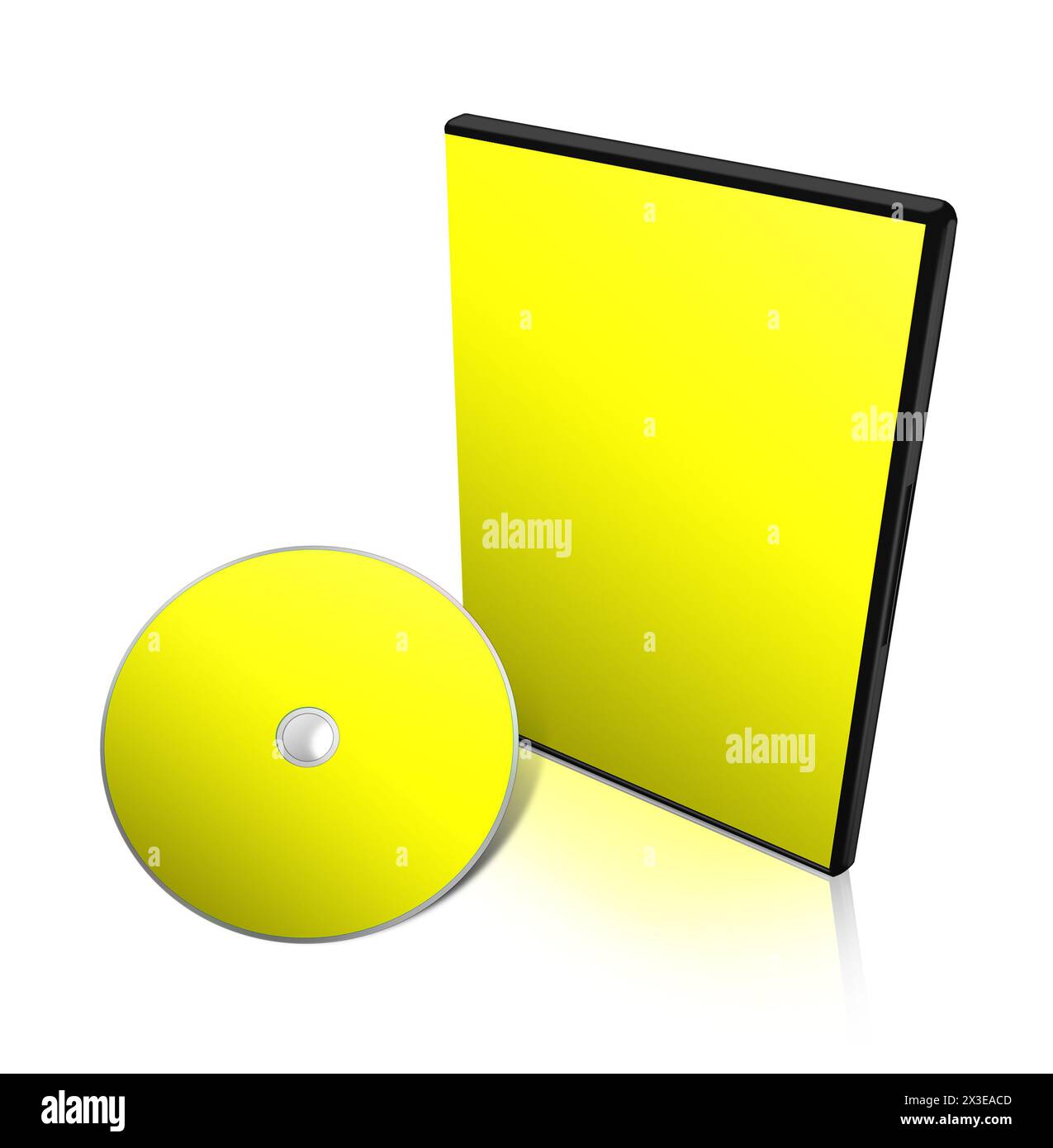 DVD box blank template yellow for presentation layouts and design. 3D ...
