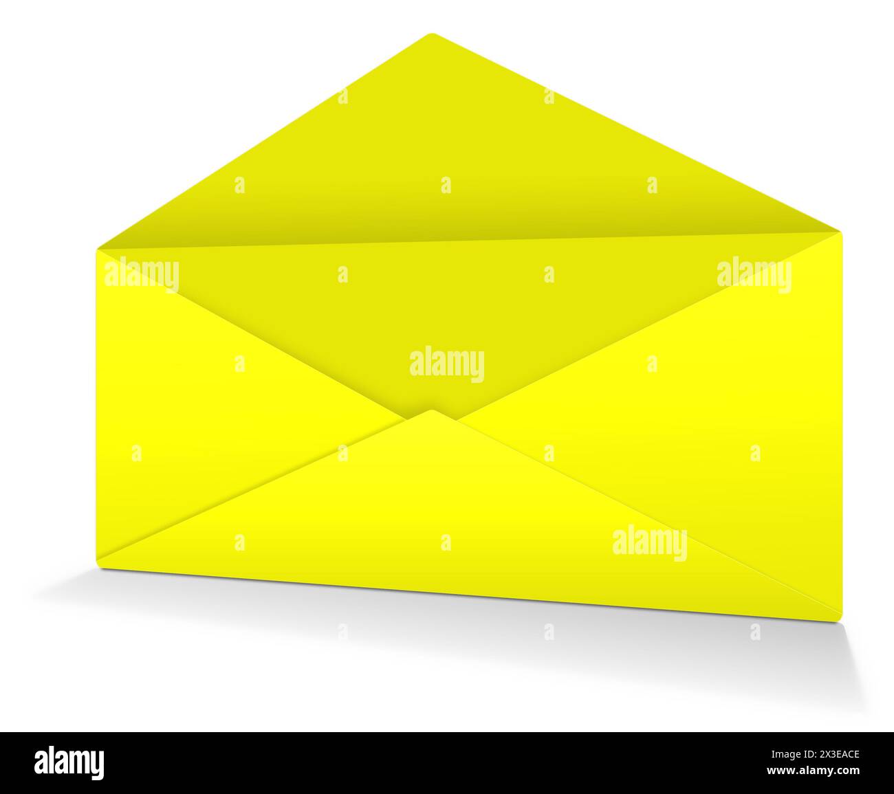Yellow Postal envelope blank template for presentation layouts and ...