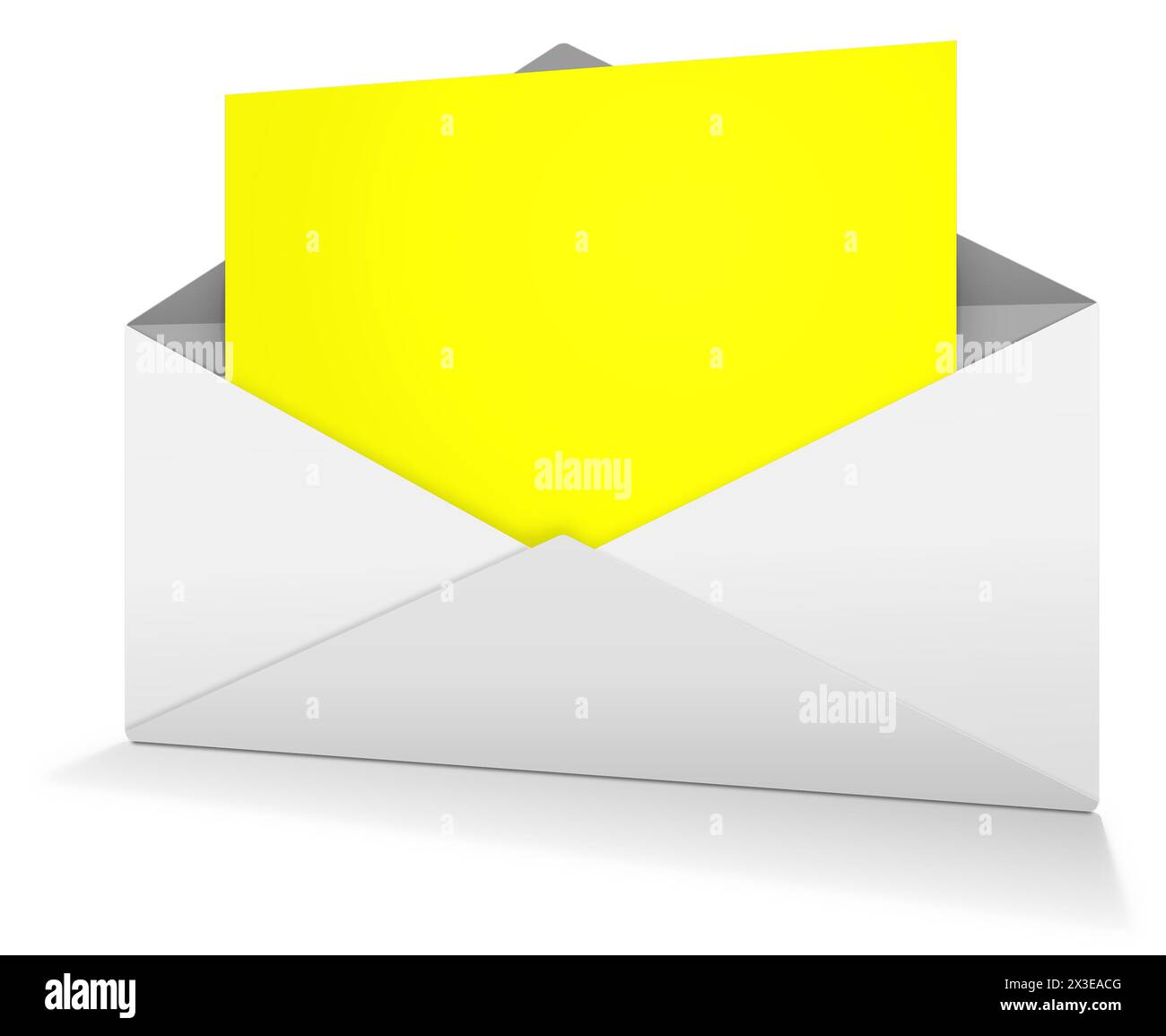 Yellow Postal envelope blank template for presentation layouts and ...
