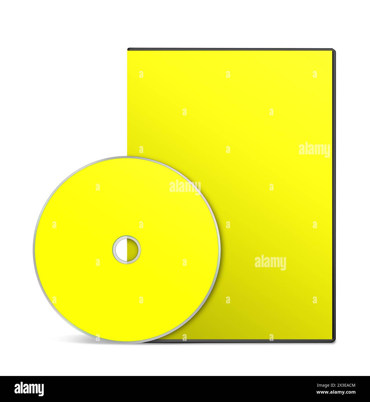 DVD box blank template yellow for presentation layouts and design. 3D ...
