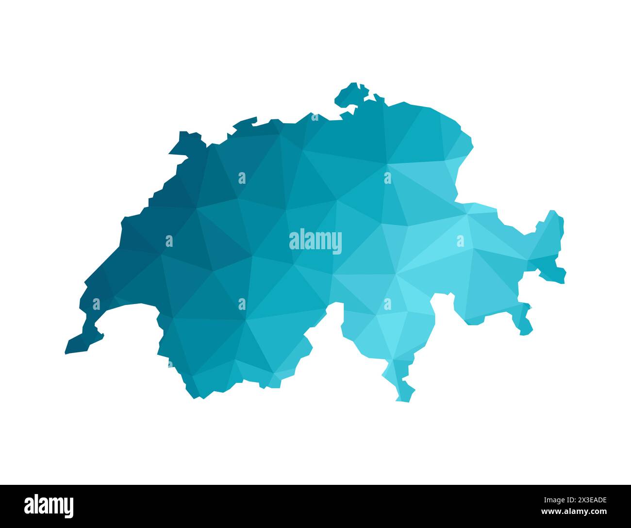 Switzerland polygonal map hi-res stock photography and images - Alamy