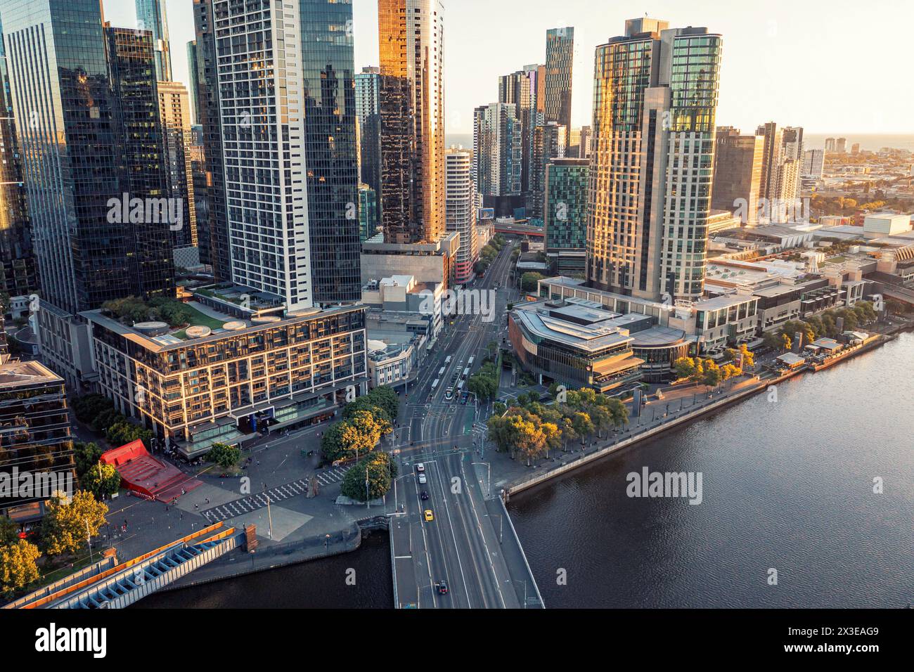 Panorama city Melbourne from high point. Australia. Photo of ...