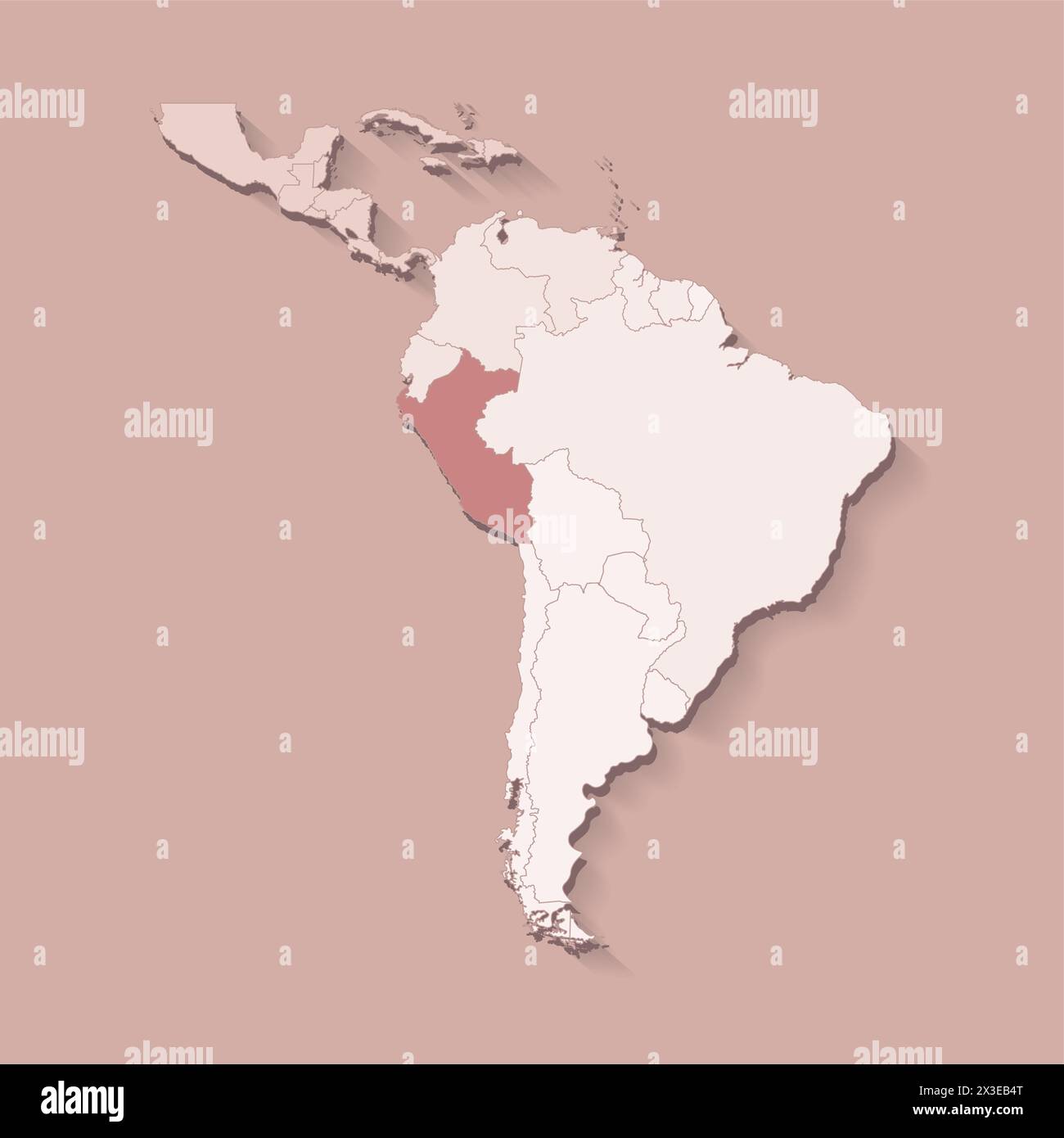 Peru country map hi-res stock photography and images - Alamy