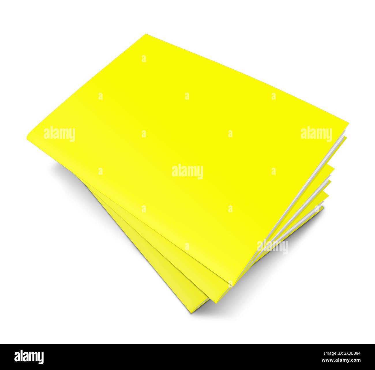 Yellow magazine blank template for presentation layouts and design. 3D ...