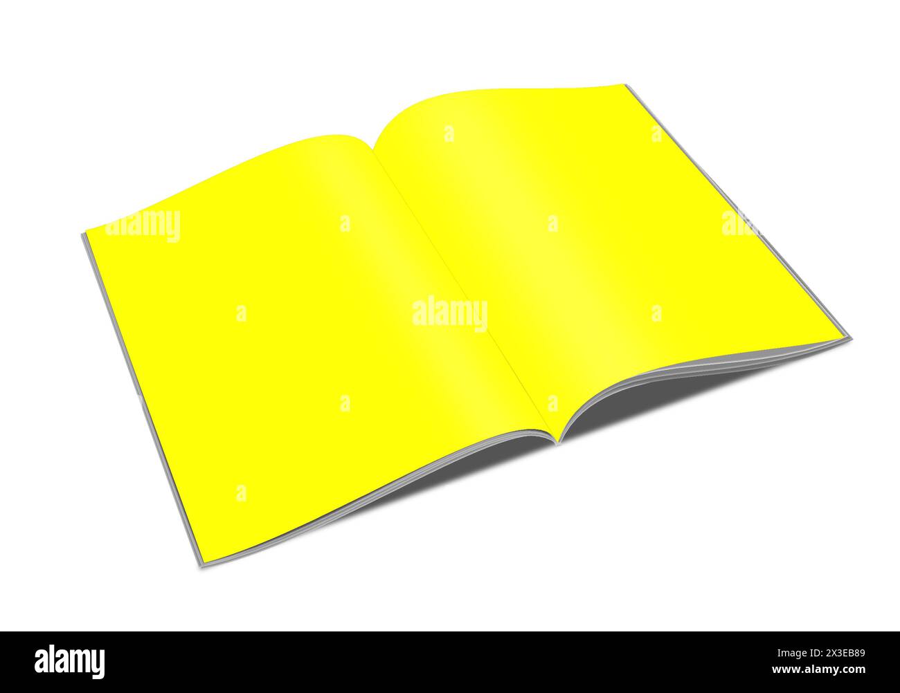 Yellow magazine blank template for presentation layouts and design. 3D ...