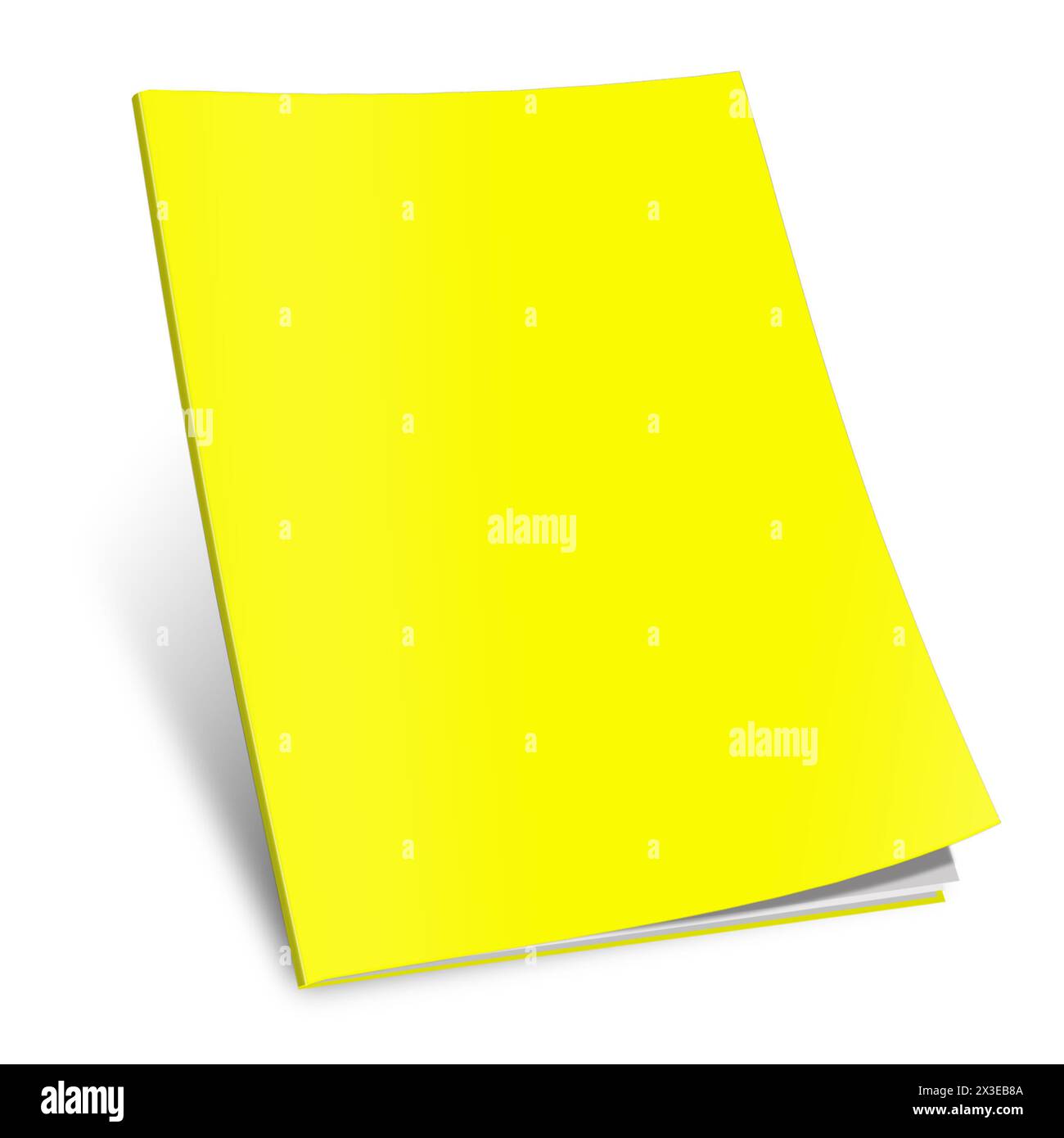 Yellow magazine blank template for presentation layouts and design. 3D ...