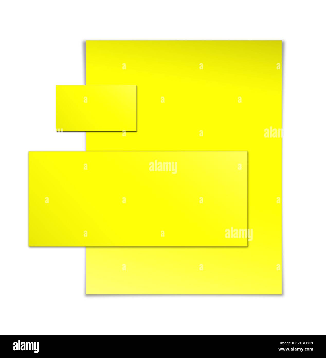 Yellow promotional paper blank template for presentation layouts and ...