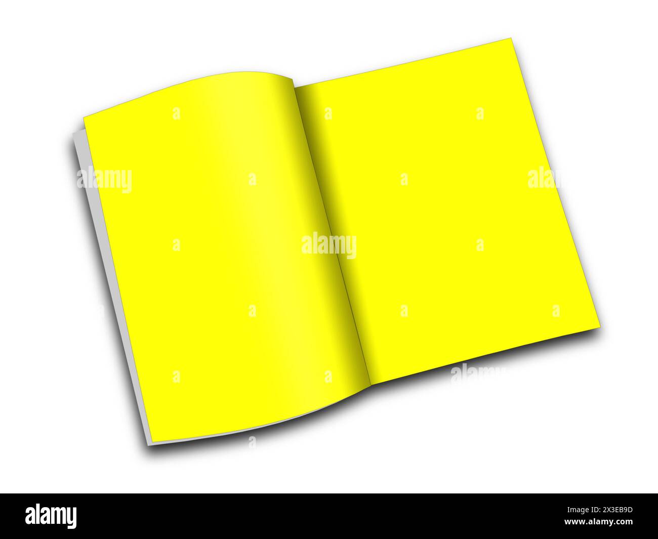 Yellow magazine blank template for presentation layouts and design. 3D ...