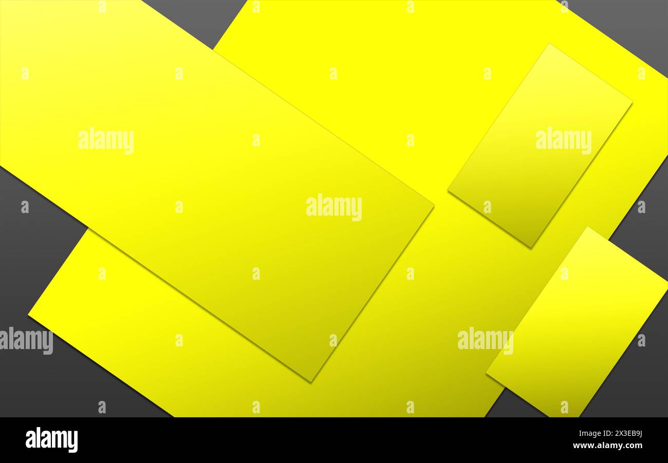 Yellow promotional paper blank template for presentation layouts and ...