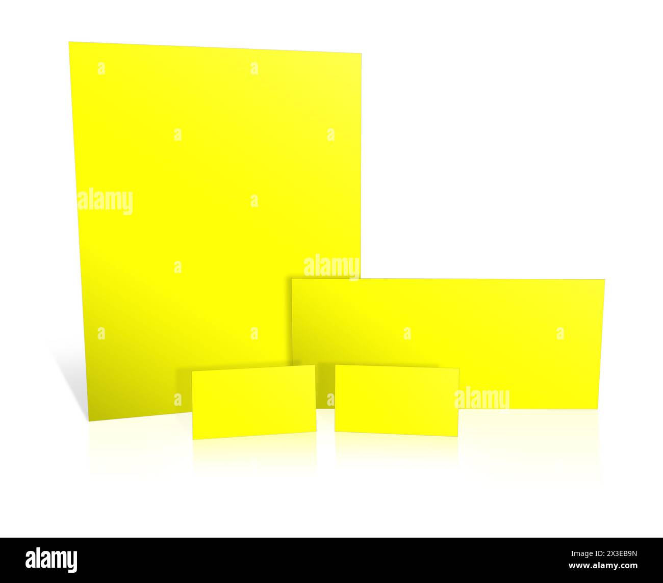 Yellow promotional paper blank template for presentation layouts and ...