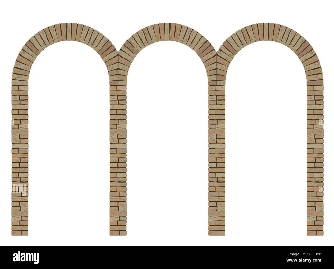 Texture of a classic brick arch fortress Stock Vector Image & Art - Alamy