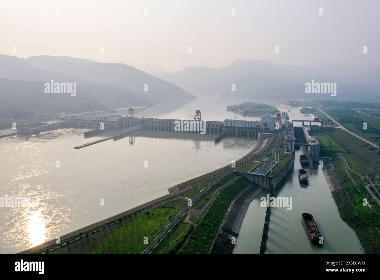 Guiping. 26th Apr, 2024. An aerial drone photo taken on April 26, 2024 ...