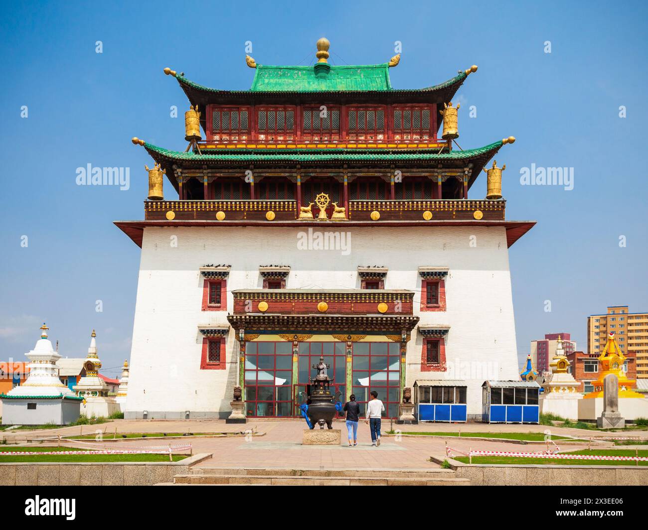 The Gandantegchinlen or Gandan Monastery is a Chinese style Tibetan ...