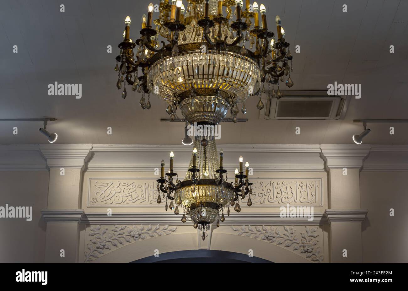 Bangkok, Thailand - Apr 15, 2024 - Glittering crystal chandeliers ...