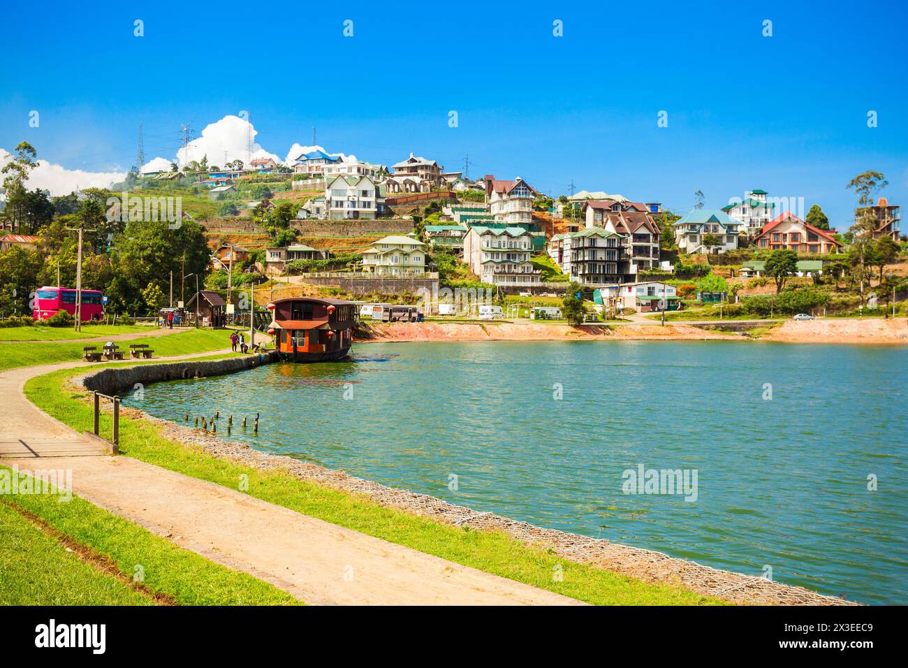 Lake Gregory and Gregory Park in Nuwara Eliya. Lake Gregory is a ...