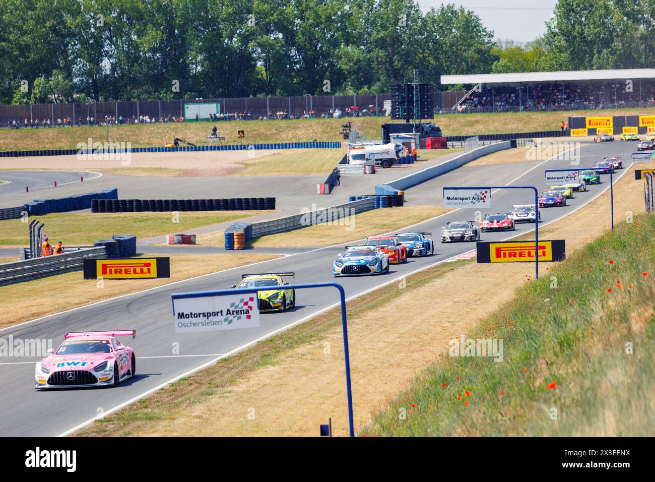 Oschersleben, Germany, May 28, 2023: Scenic view battle fast Mercedes ...