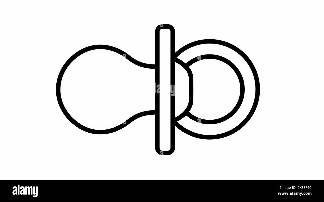 Baby Pacifier Icon. Vector isolated flat editable illustration Stock ...