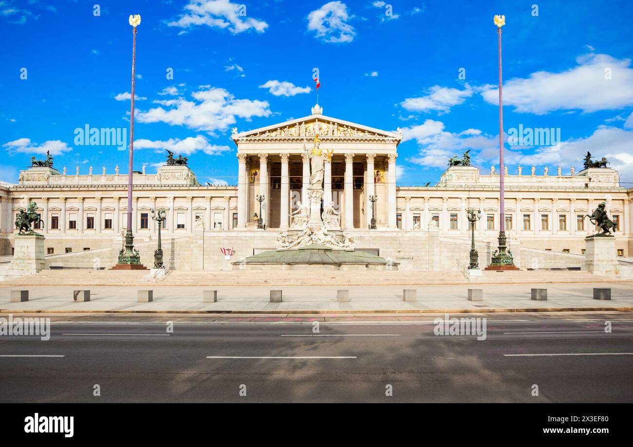 The Austrian Parliament Building in Vienna, Austria. Austrian ...