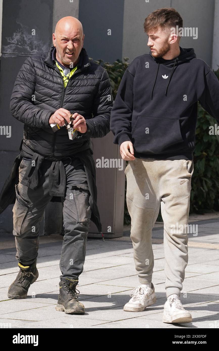 Michael Synnott (left) and Shane Synnott leave Bray District court ...